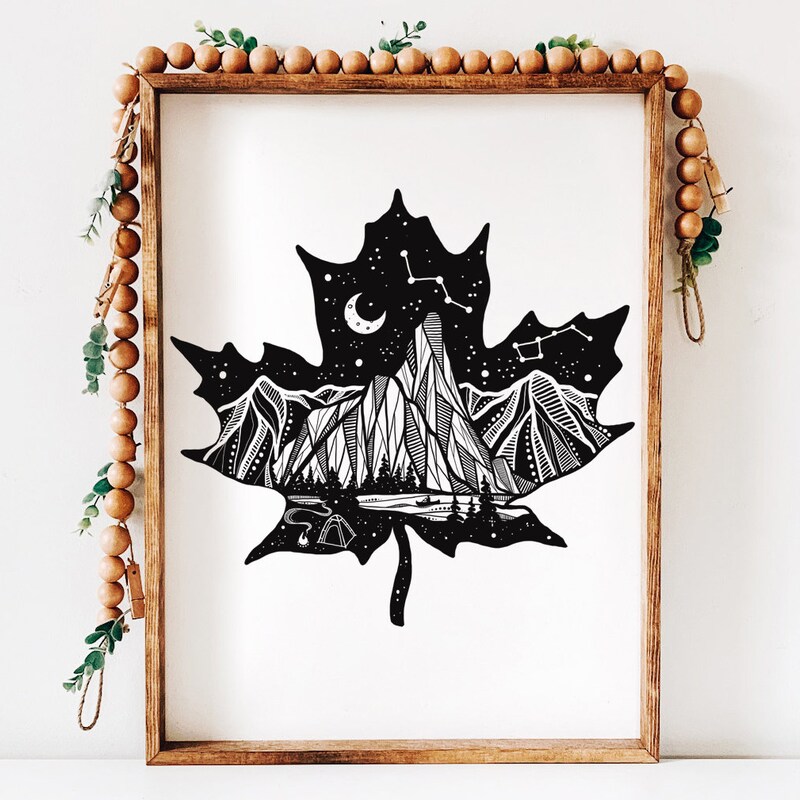 Maple Leaf Print - Etsy