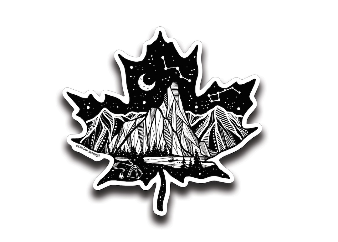 Maple Leaf Sticker, Vinyl Sticker, Outdoor Sticker, Nature Sticker ...