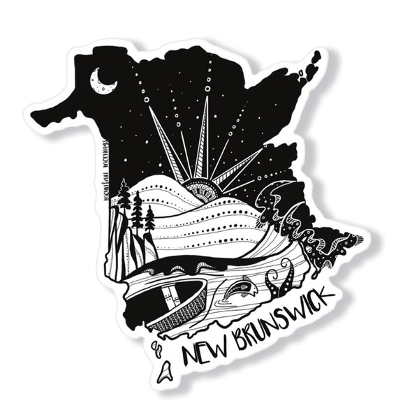New Brunswick Map - Etsy