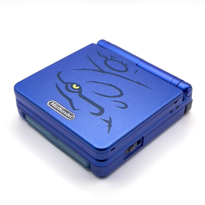 Gameboy Advance SP IPS V5 | Modded Gba SP Console | Kyogre Inspired ...