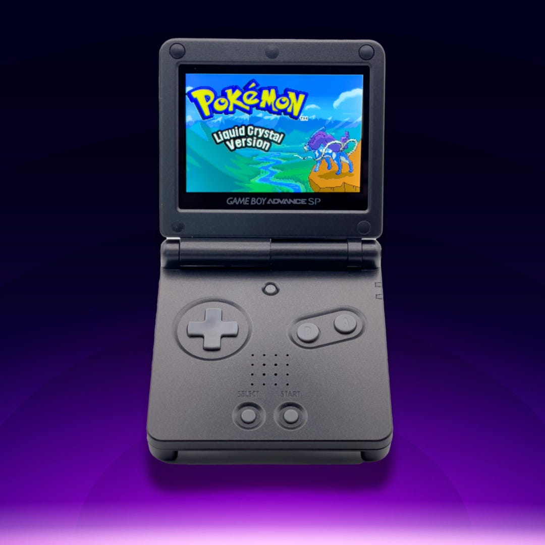 Graphite Black Game Boy Advance SP | IPS V5 Backlit Screen | Custom ...