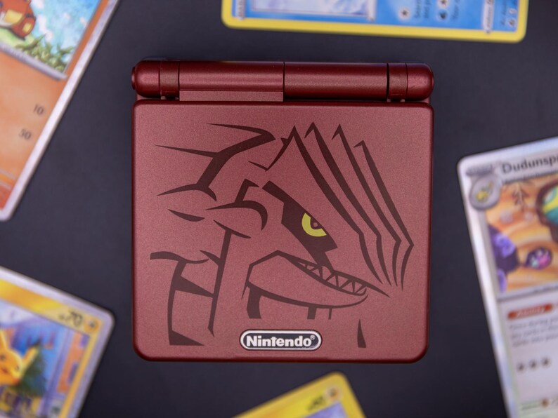 Groudon Ruby Red Pokémon Game Boy Advance SP | IPS V5 Backlit Screen ...