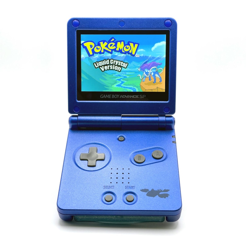 Gameboy Advance SP IPS V5 | Modded Gba SP Console | Kyogre Inspired ...