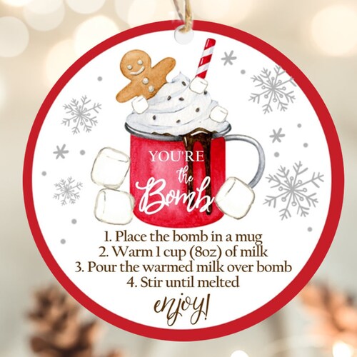 Hot Chocolate Bomb Tags Printable Hot Cocoa Bomb - Etsy