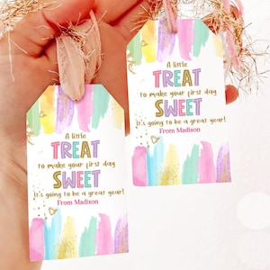 Editable Back to School Gift Tags First Day of School Teacher Tag Treat ...