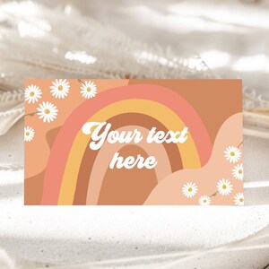 Editable Groovy Retro Daisy Food Labels Flower Power 70's | Etsy