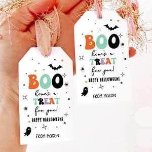 Editable Halloween Favor Tags Boo Gift Tags Costume Party Trick or ...