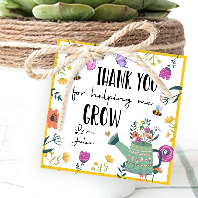Thank You for Helping Me Grow - Etsy