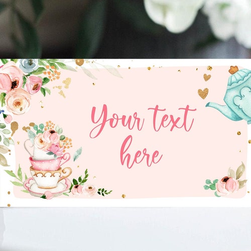 Editable Tea Party Food Labels Tea Place Card Tent Card Escort - Etsy