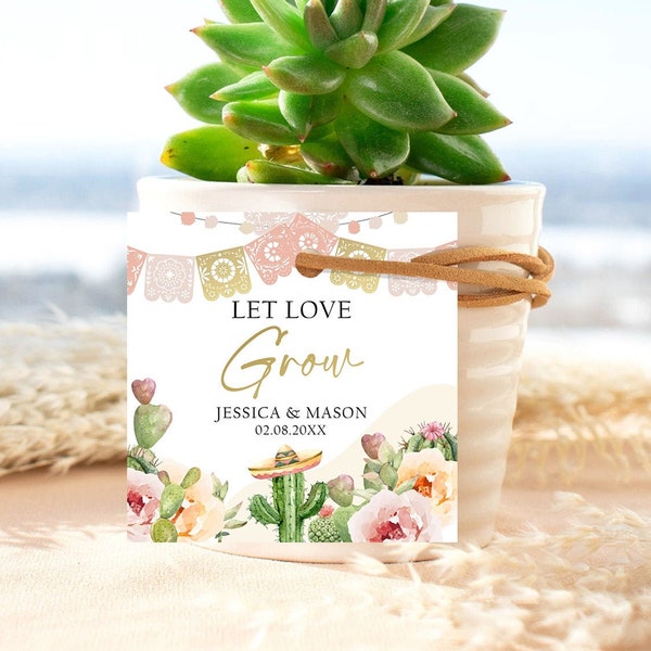 Cactus Favor Tag - Etsy