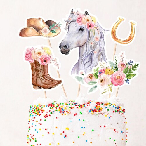 Printable Horse Cake Topper Horse Centerpieces Saddle up - Etsy Canada