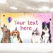 Editable Cats and Dogs Food Labels Kitten Birthday Place Card Tent Card ...