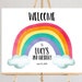 Editable Rainbow Welcome Sign Rainbow Birthday Sign Colorful Welcome ...