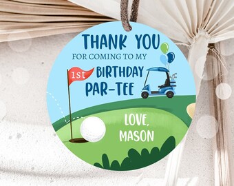 Editable Golf Favor Tags Golf Thank You Par-tee Tags Golfing Birthday ...