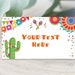 Editable Fiesta Cactus Food Labels Fiesta Party Place Card | Etsy