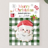 Merry Christmas Printable Mini Cookie Card - 3.5" X 5"/ Christmas ...