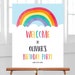 Editable Rainbow Welcome Sign Rainbow Birthday Party Sign Colorful ...