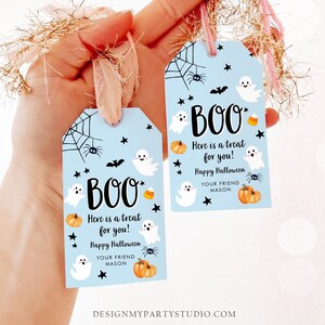 Editable Halloween Favor Tags Boo Gift Tags Costume Party - Etsy