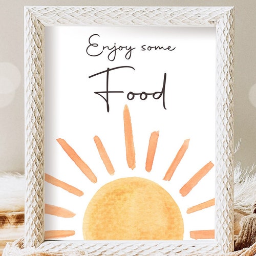 Sunshine Birthday Party Food Sign First Trip Around the Sun - Etsy