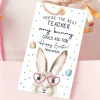Editable Teacher Gift Tags Easter You're the Best Teacher Any Bunny ...