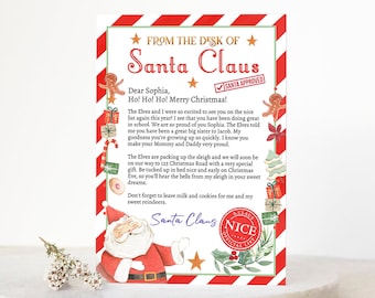 Editable Letter From Santa Instant Download Christmas Eve - Etsy