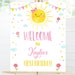 Editable Sunshine Welcome Sign Little Sunshine Birthday Party Pink Girl ...