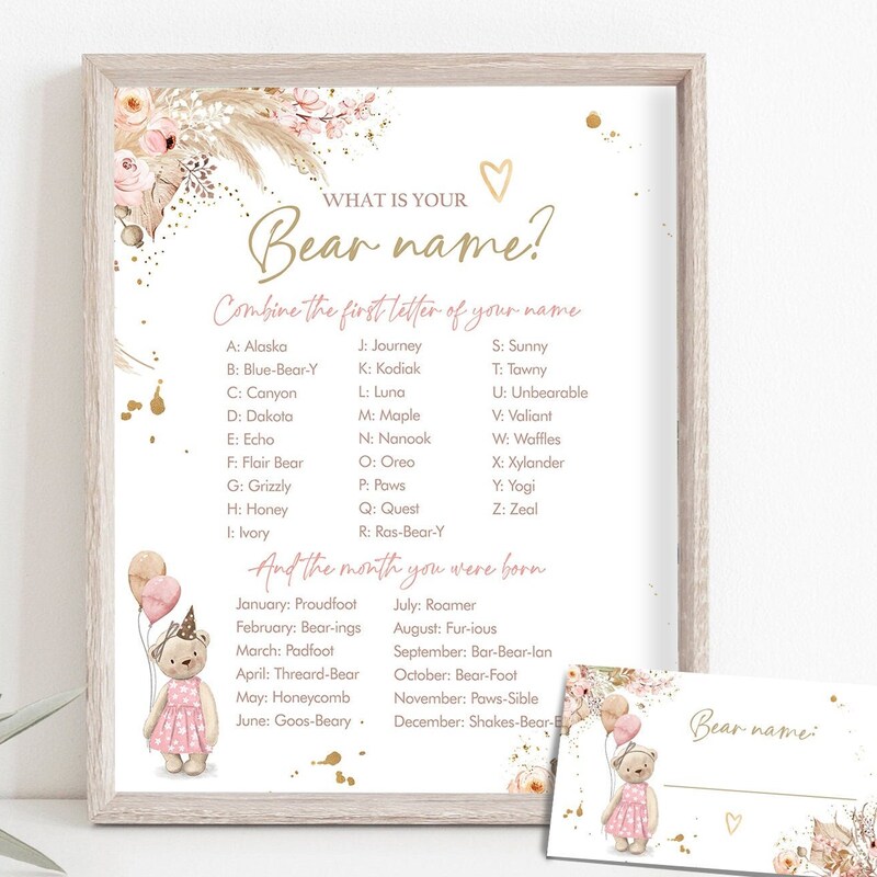 Guess the Teddy Name - Etsy UK