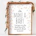 Let's Make a Baby Sign Baby Sprinkle Sign Table Sign Sprinkle Decor ...