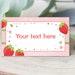Editable Strawberry Food Labels Strawberry Birthday Party | Etsy
