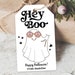 Editable Retro Halloween Favor Tags Hey Boo Gift Tags Costume Party ...