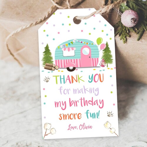 Editable Happy Camper Welcome Sign Camp Birthday Party Girl - Etsy