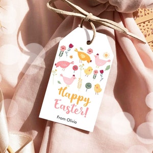 Editable Easter Gift Tags Happy Easter Teacher Appreciation Classroom ...
