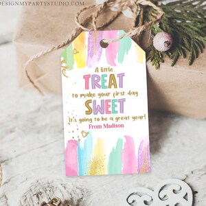 Editable Back to School Gift Tags First Day of School Teacher Tag Treat ...