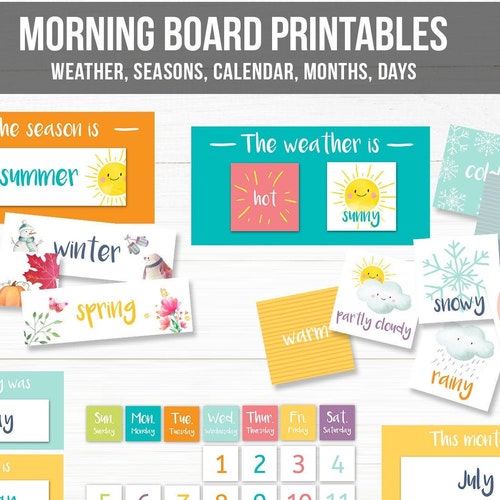 Morning Board Printable Activity Toddler Kids Homeschool | Etsy