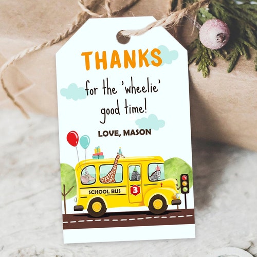 Wheels on the Bus Birthday Invitation for School Bus - Etsy