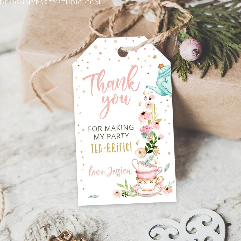 Tea Party Favor Tags - Etsy