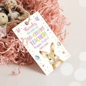 Editable Easter Gift Tags Egg-cellent Teacher Appreciation Classroom ...