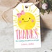 Editable Sunshine Favor Tag Little Sunshine Birthday Thank You Tag Girl ...