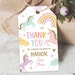 Editable Unicorn Favor Tags Magical Birthday Thank You Tags Label ...