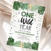 Editable One Wild Year Birthday Invitation Boy Tropical Safari Pink ...