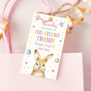 Editable Easter Friend Gift Tags Easter Eggcellent Friend Classroom ...