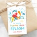 Editable Pool Party Favor Tag Splish Splash Birthday Bash - Etsy