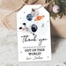 Editable Outer Space Favor Tags Astronaut Birthday Thank You Gift Label ...