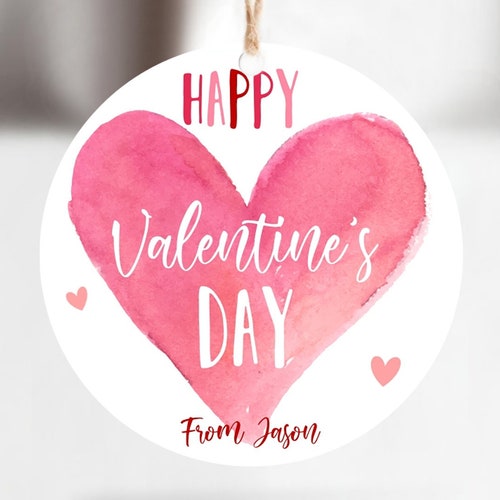 Editable Valentine's Day Cookie Tags Happy Valentine's | Etsy