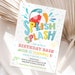 Editable Splish Splash Birthday Invitation Pool Party Boy Beach Ball ...