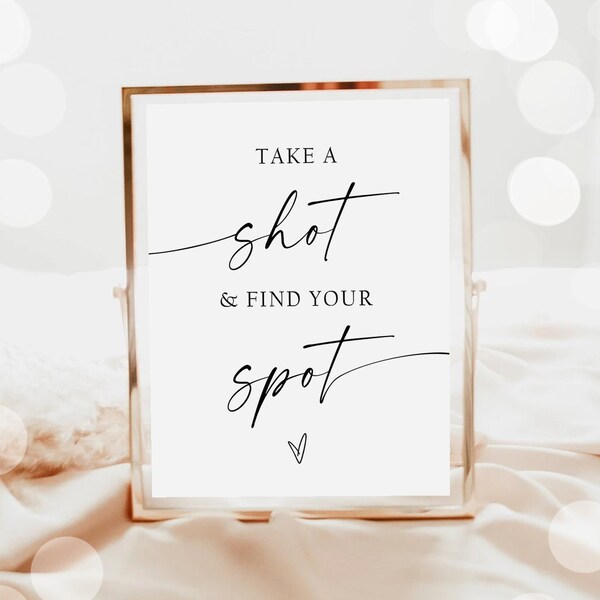 Take a Shot and Take Your Seat Sign - Etsy
