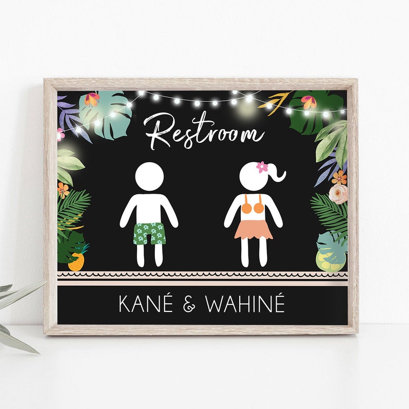 Hawaiian Bathroom Signs - Etsy