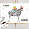 Pin the Tail on the Zebra | Birthday Party Game | Jungle Theme Party ...