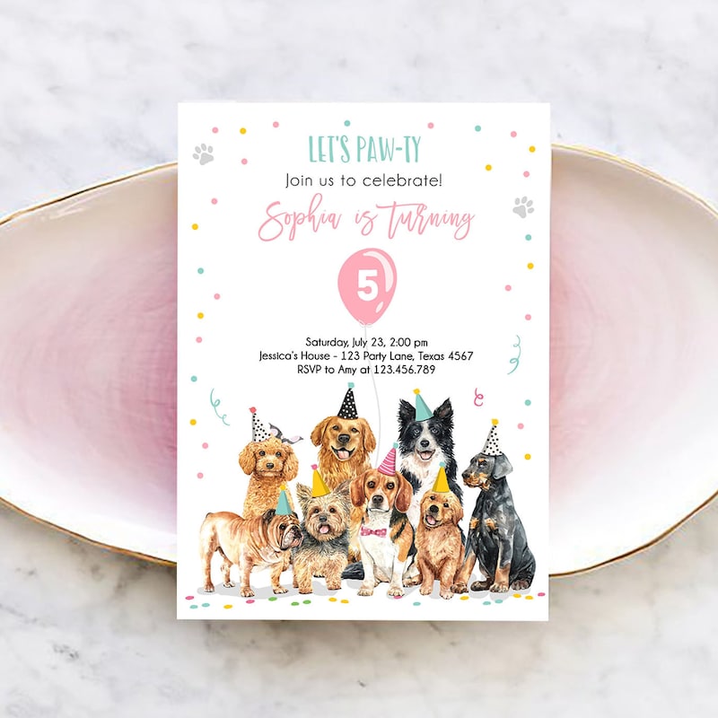 Dog Invitations - Etsy