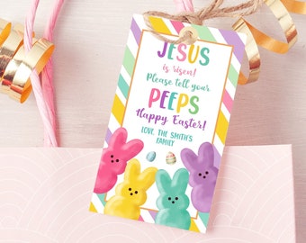 Jesus is Risen Peeps Tag - Etsy